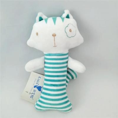 China 2023 Newest Skin-Friendly Super Soft Lovely Newborn Gift Comforter Rattle Toy  Plush Cat Rattle for sale