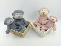 China OAINI ODM OEM Sourcing Factory Soft Animal Toys Plush White Black Stripe Bear Baby Infant Child Stuffed Animal Toys for sale