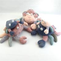 China Custom Soft PP Cotton Stuffed Baby Eight Legs Animal Toy Multi Colors Plush Crab Animal Toy for sale