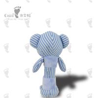 China Custom Animal Baby Soft Animal Handbell Stuffed Bear Baby Rattle for sale