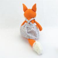 China ODM OEM Plush Orange Fox Animal Toy Comforter Lovely PP Cotton Stuffed Animal Toys for sale