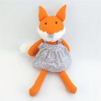 China ODM OEM Plush Orange Fox Animal Toy Comforter Lovely PP Cotton Stuffed Animal Toys for sale