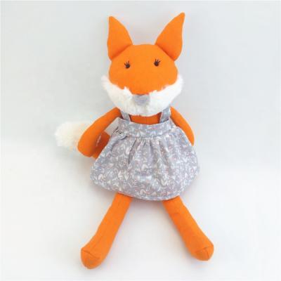 China ODM OEM Plush Orange Fox Animal Toy Comforter Lovely PP Cotton Stuffed Animal Toys for sale