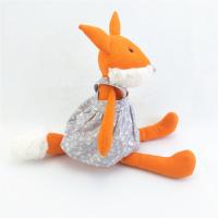 China ODM OEM Plush Orange Fox Animal Toy Comforter Lovely PP Cotton Stuffed Animal Toys for sale
