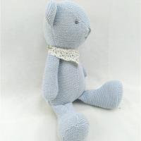 China Customized PP Cotton  Stuffed Animal Toys Plush Blue Little Bear Baby Gift for sale