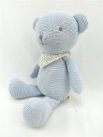 China Customized PP Cotton  Stuffed Animal Toys Plush Blue Little Bear Baby Gift for sale