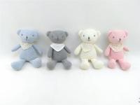 China Customized PP Cotton  Stuffed Animal Toys Plush Blue Little Bear Baby Gift for sale