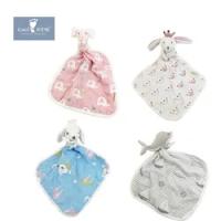 China ODM OEM Soft Plush Baby Comforter Animal Security Blanket 30cm for sale