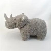 China 30cm PP Cotton Stuffed Toys Soft Rhinoceros Toy EN71 ODM OEM for sale