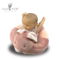 China Cotton Learning Cute Plush Animal Baby Feeding Chair Grey Elephant Infant Sofa for sale