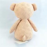 China ODM OEM Animal Toys Joint Moving Bear Brown Pattern Plush Bear Toys 25cm for sale