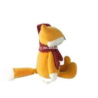 China Custom Cute Stuffed Fox Wear Christmas Hat Stuffed Toys ODM OEM for sale