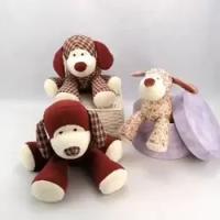 China Stuffed Animal Soft Christmas Dog Toys Comfortable PP Cotton Filling Baby Huggable Doggy Doll for sale