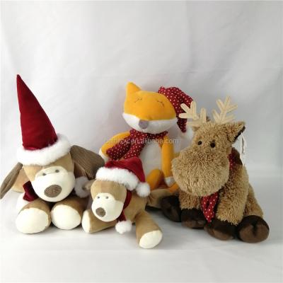China ODM OEM EN71 Plush Animal Toys Cute Christmas Plush Dog Toy For Gifts for sale