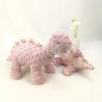 China Lovely Minky Dots Stuffed Animal Toys Kids Christmas Gifts Skin Friendly Bubble Velvet Dinosaur for sale