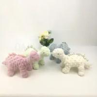 China Lovely Minky Dots Stuffed Animal Toys Kids Christmas Gifts Skin Friendly Bubble Velvet Dinosaur for sale