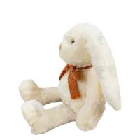 China ODM OEM Embroidery Soft Animal Toys Cotton Stuffed Plush Sitting Rabbit Toy Girls Gift for sale