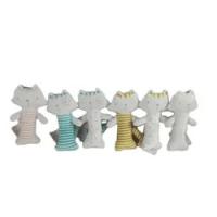 China Animal Plush Infant Holding Squeaker Soft Rattle Newborn Educational Musical Toy for sale