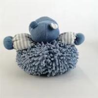 China Super Soft Hand Feeling Stuffed Blue Lovely Various Animal Fat Round Plush Hippo Toy for sale