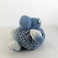 China Super Soft Hand Feeling Stuffed Blue Lovely Various Animal Fat Round Plush Hippo Toy for sale