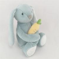 China Easter Gift Stuffed Animal Toy Bunny Holding A Carrot Soft Lovely Long Ears Plush Rabbit Toys for sale