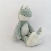 China Creative Fluffy Soft Frog Stuffed Animal Gift Toy Hand Craft Green Plush Frog Toy ODM OEM for sale