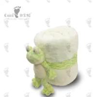 China Soft Touch Baby Sleeping Stuffed Animal Blanket ODM OEM Custom Cotton Frog Infant Blanket for sale