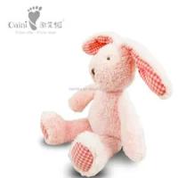 China Long Ears Soft Plush Bunny Rabbit Toys For Kids Souvenir Gift Custom Stuffed Pink Toy for sale
