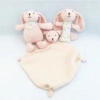 China ODM OEM Baby Comforter Plush Bunny Toy Skin Friendly Infant Doudou Soft Newborn Nice Gifts for sale