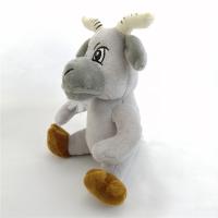 China Cute Holiday Gift Children Play Baby Sheep Plush Toy Super Soft Grey Stuffed Goat Toy for sale