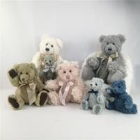 China Custom Embroidered Logo Soft Stuffed Plush Joint Teddy Bear Toy Movable Arms And Legs for sale
