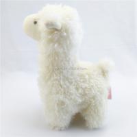China Soft Standing Creative Plush Llama Alpaca Toy Custom Safe Kids Playing Embroidery Doll for sale