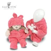 China OEM ODM Customized Plush Baby Toy PP Cotton Stuffed Animal Toys Red Baby Rob Clothes for sale