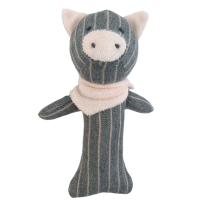 China Cotton Stuffed Animal Soft Plush Toy Educational Baby Rattle Squeaky Toy for sale