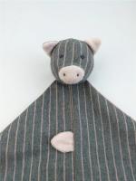China Full Cotton Pig Stuffed Soft Plush Toy Towel Doudou Baby Comforter Sleeping Animal EN71 Infant Safe for sale