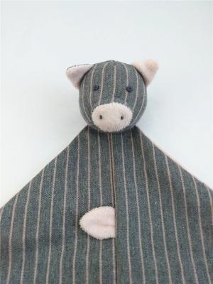 China Full Cotton Pig Stuffed Soft Plush Toy Towel Doudou Baby Comforter Sleeping Animal EN71 Infant Safe for sale