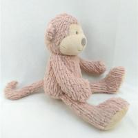 China Customized Embroidery Logo Super Soft Plush Toy Cute Kids Stuffed Monkey Toy for sale