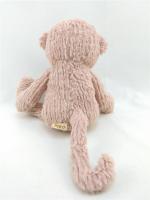 China Customized Embroidery Logo Super Soft Plush Toy Cute Kids Stuffed Monkey Toy for sale