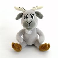 China Cute Holiday Gift Children Play Baby Sheep Plush Toy Super Soft Grey Stuffed Goat Toy EN71 for sale