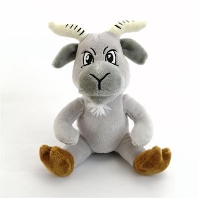 China Cute Holiday Gift Children Play Baby Sheep Plush Toy Super Soft Grey Stuffed Goat Toy EN71 for sale