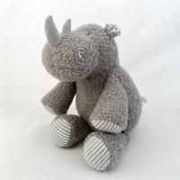 China Velvet Plush Rhinoceros Lovely Toy Children Stuffed Animal Rhinoceros Doll for sale