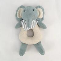 China 2023 New Natural Baby Stuffed Animal Rattle Elephant Toys Gift Set For Newborn Babies Kid Toys for sale