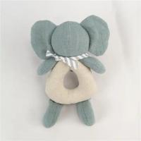China 2023 New Natural Baby Stuffed Animal Rattle Elephant Toys Gift Set For Newborn Babies Kid Toys for sale