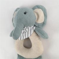 China 2023 New Natural Baby Stuffed Animal Rattle Elephant Toys Gift Set For Newborn Babies Kid Toys for sale