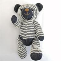 China Lovely Stuffed Plush Joint Bear Toy Gift Custom Handmade Jeans Fabric Animal Toy Blue Jean Fabric Jointed Teddy Bear Toy for sale