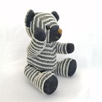 China Lovely Stuffed Plush Joint Bear Toy Gift Custom Handmade Jeans Fabric Animal Toy Blue Jean Fabric Jointed Teddy Bear Toy for sale