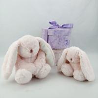 China EN71 Custom Size Cute Infant Comforter Soft Skin Friendly Stuffed Bunny Toy Kids Christmas Gift for sale