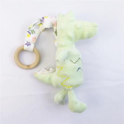 China Plush Educational Baby Soft Crocodile Rattle For Infant Baby Plush Animal Rattle ODM OEM Custom for sale