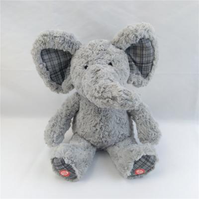 China Baby Stuffed Soft Animal Elephant Movement Toys Children Christmas Musical Elephant Toy for sale