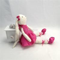 China Custom Stuffed Animal Toy Baby Comforter Plush Bunny Wearing Dress ODM OEM for sale